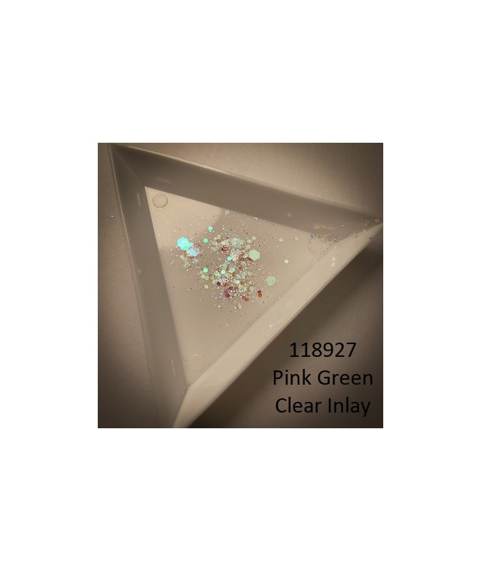 Pink Green Clear Inlay