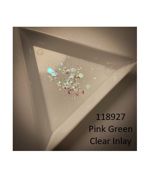 Pink Green Clear Inlay